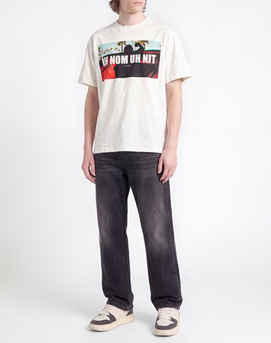 IH NOM UH NIT man t-shirt off white size l cotton